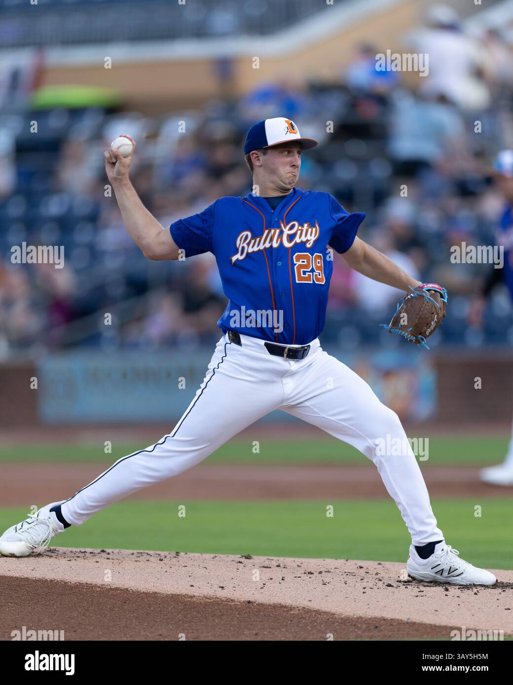 Durham, NC: Durham Bulls pitcher Logan Workman (29) delivers a pitch in ...