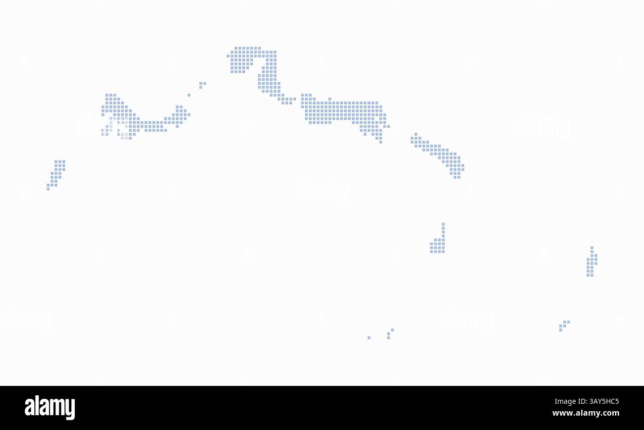 Turks and Caicos Islands dotted map. Digital style map of the country ...