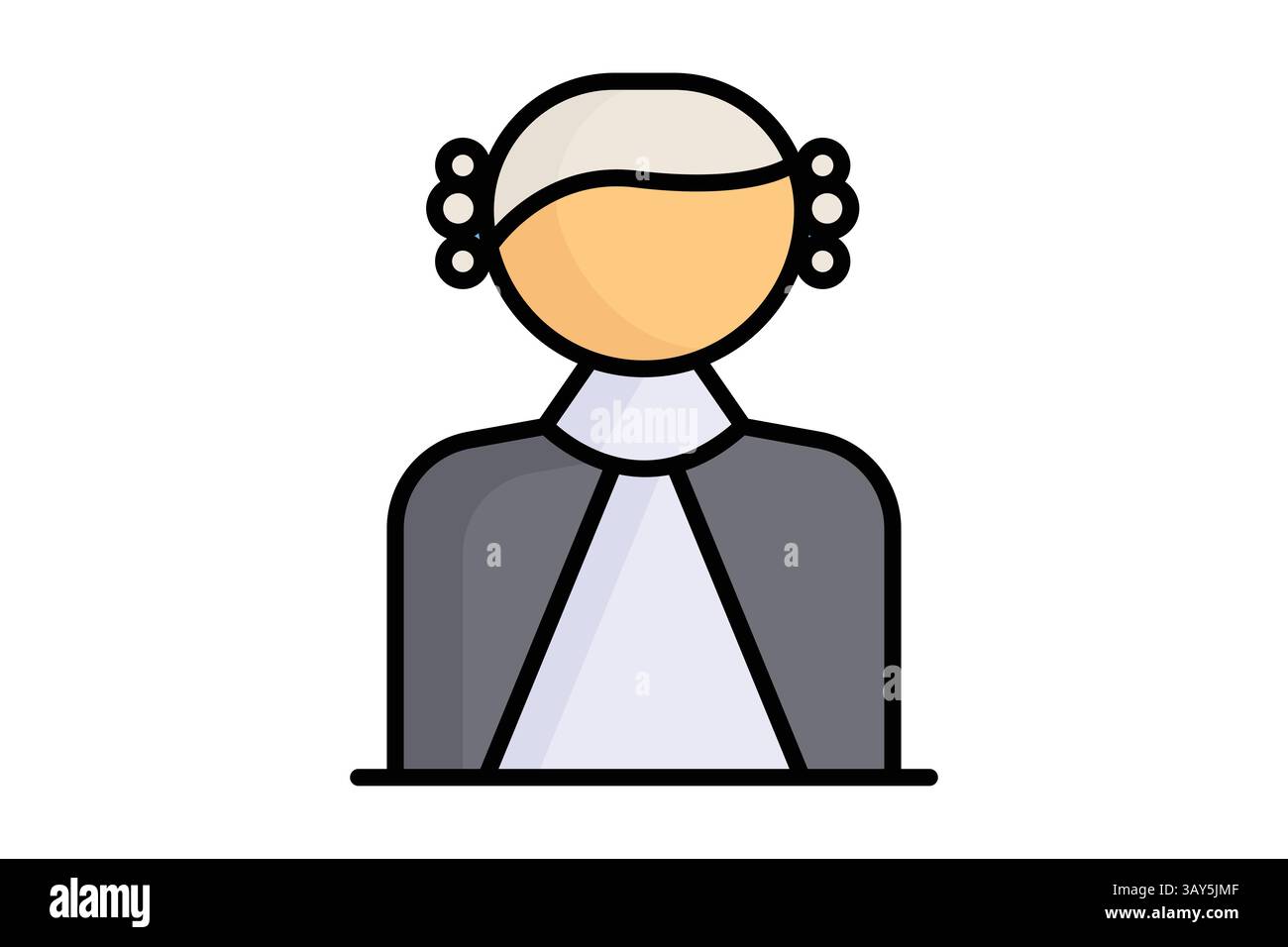 Judge icon. colored outline icon style. icon related to decision making ...