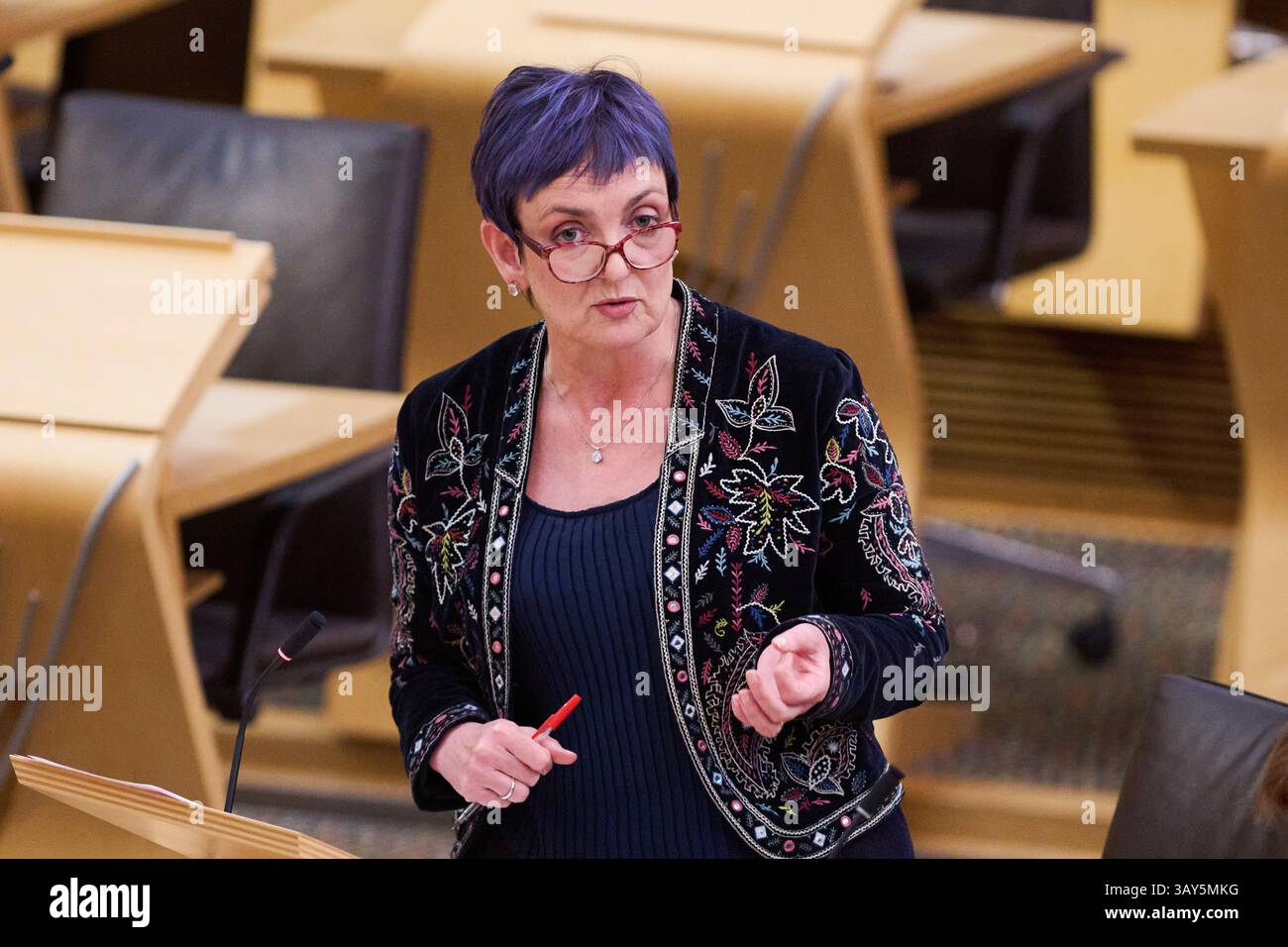 Edinburgh Scotland, UK 22 April 2025. Cabinet Secretary for Justice and Home Affairs Angela ...