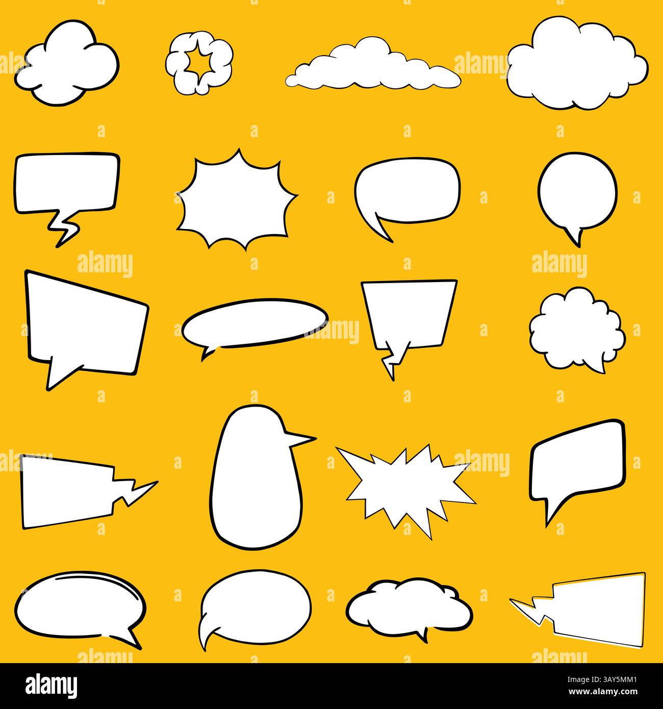 Speech bubble comic pop art set Stock Vector Image & Art - Alamy
