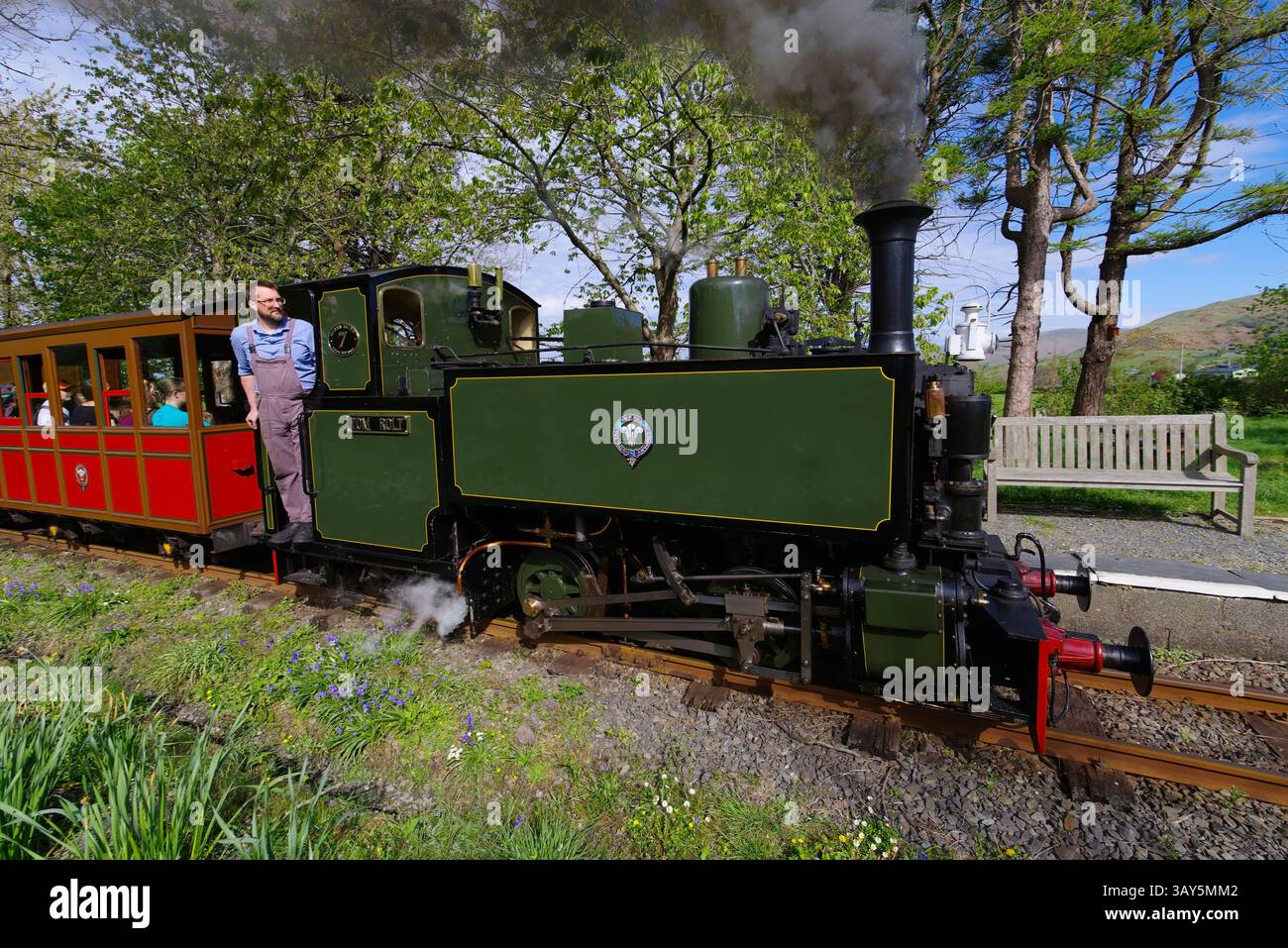 N07, Tom Rolt,0-4-2T, Narrow Gauge, Steam Locomotive, Rhydronen Station ...