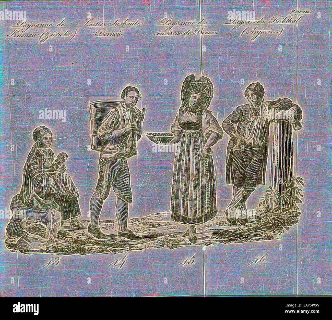 Group of figures in traditional attire gather in hi-res stock ...