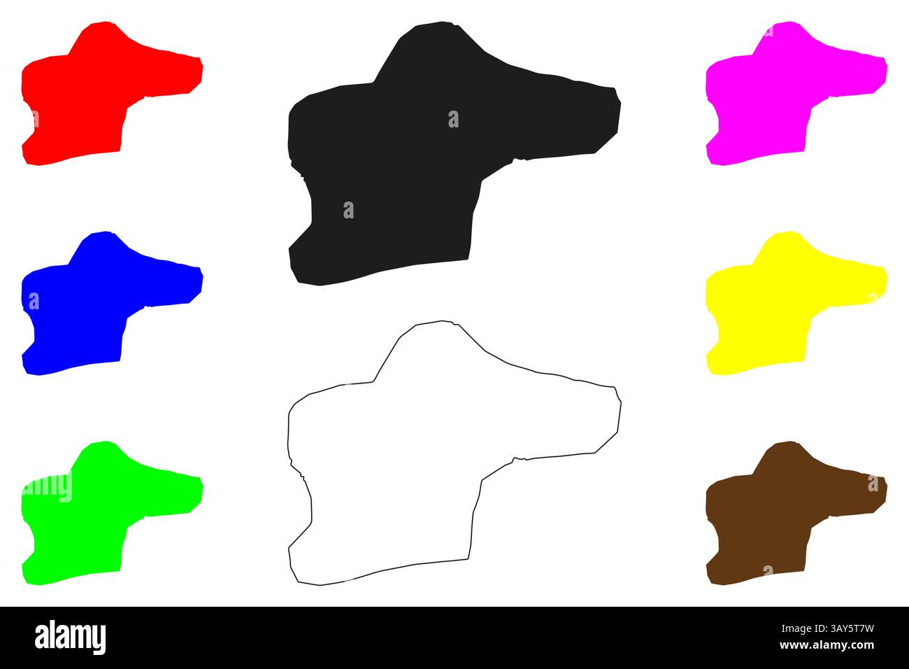 Mahbubnagar city (Republic of India, State of Telangana) map vector ...