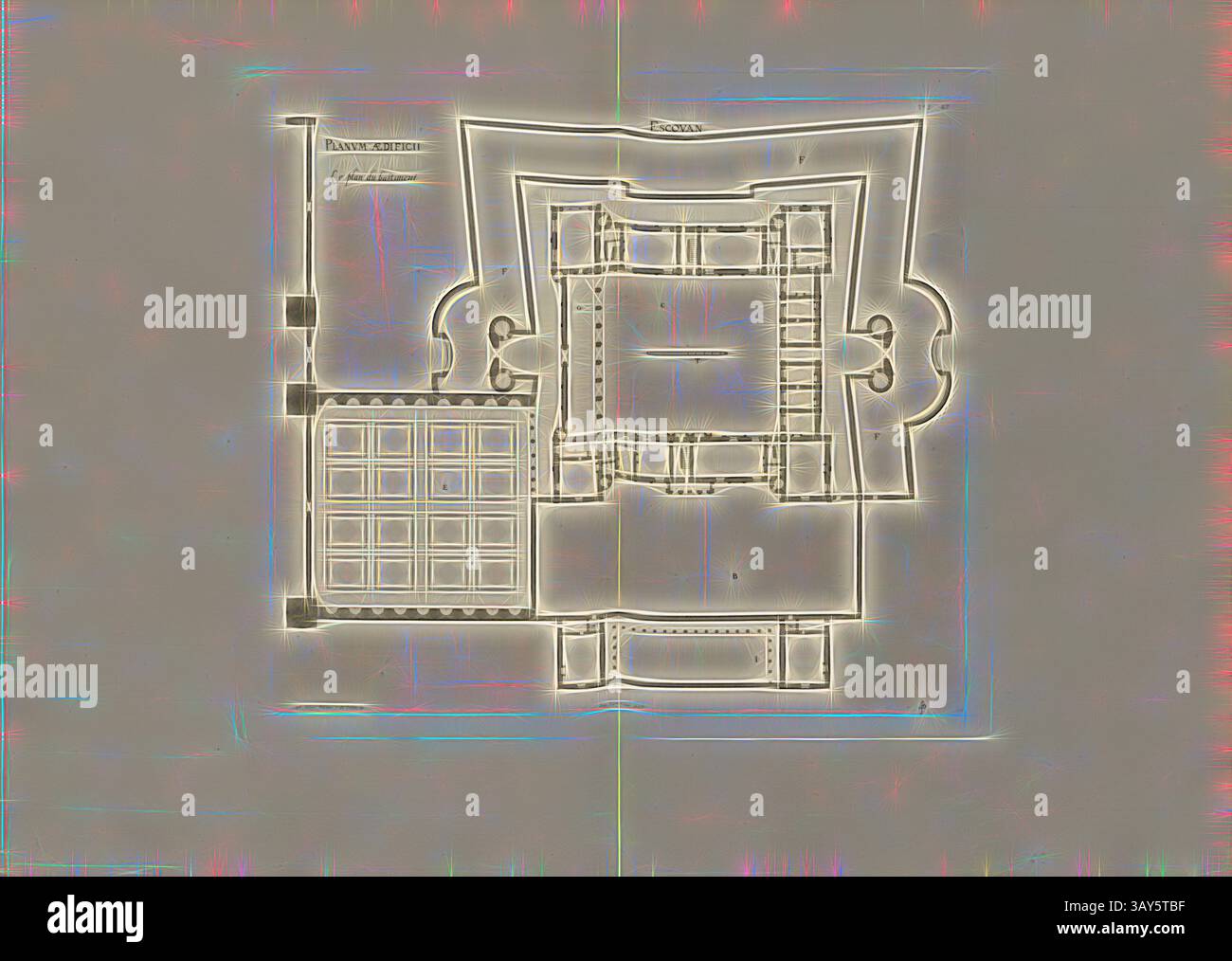 Detailed architectural plan displaying hi-res stock photography and ...