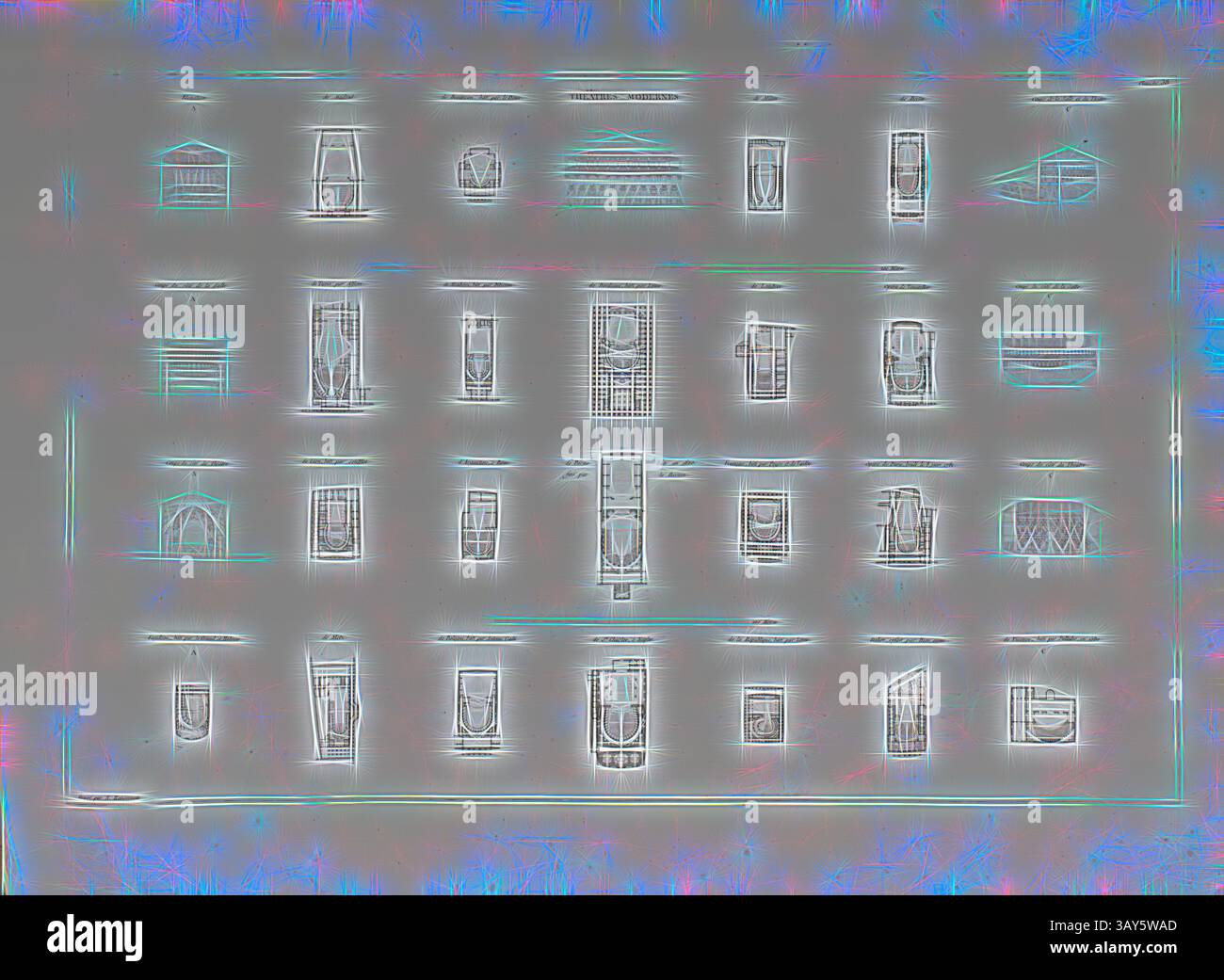 Abstract representations of various architectural structures hi-res ...