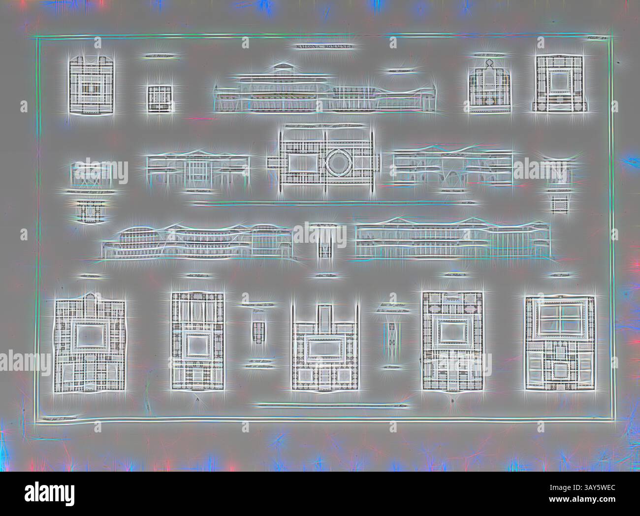 Architectural blueprints showcasing various hi-res stock photography ...