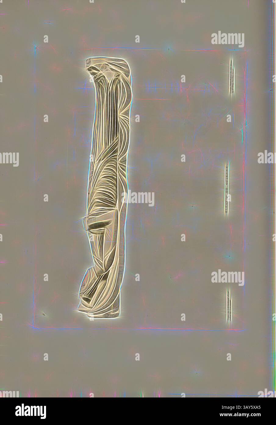 A stylized sculpture featuring intricate, flowing lines and abstract ...