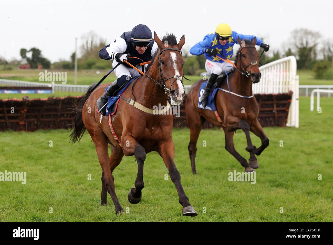 Locked Box ridden by Philip Donovan (left) on their way to winning the ...
