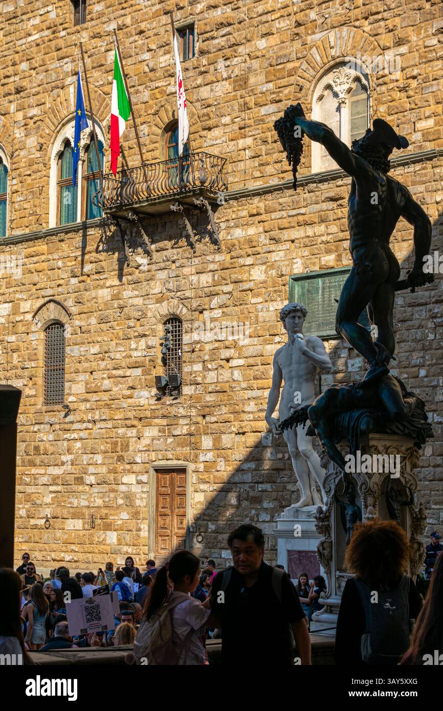 Michelangelo's David and Cellini's Perseus with the Head of Medusa in ...