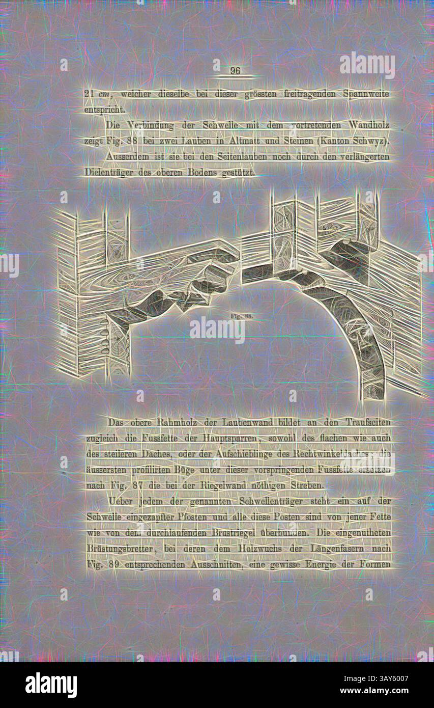 An intricate architectural drawing depicts a detailed cross-section of ...