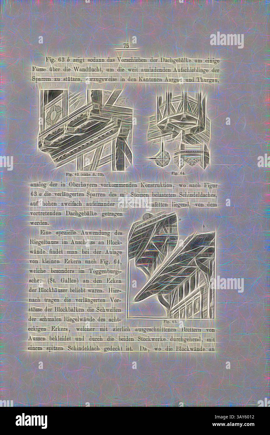 Illustrations depict architectural details, including a roof design and ...