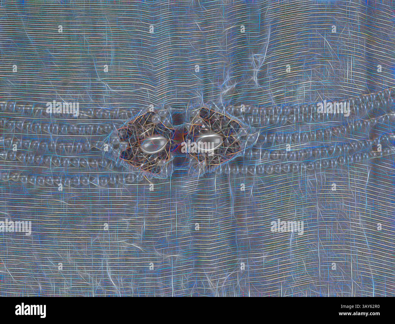 An intricate pattern featuring interwoven textures and abstract shapes ...