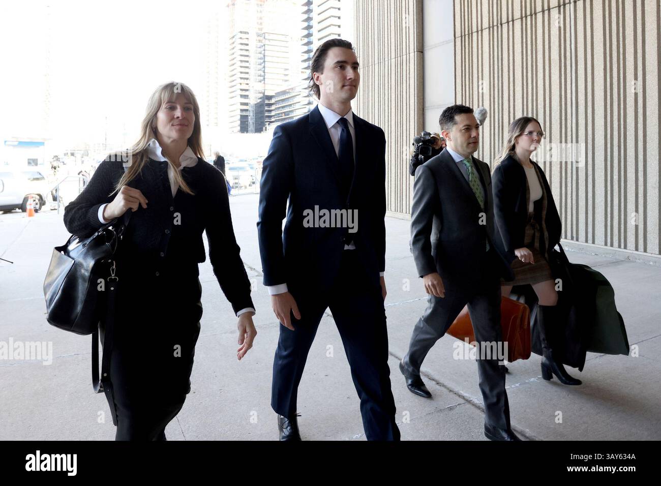 Alex Formenton is seen outside the London Courthouse in London, Ontario ...