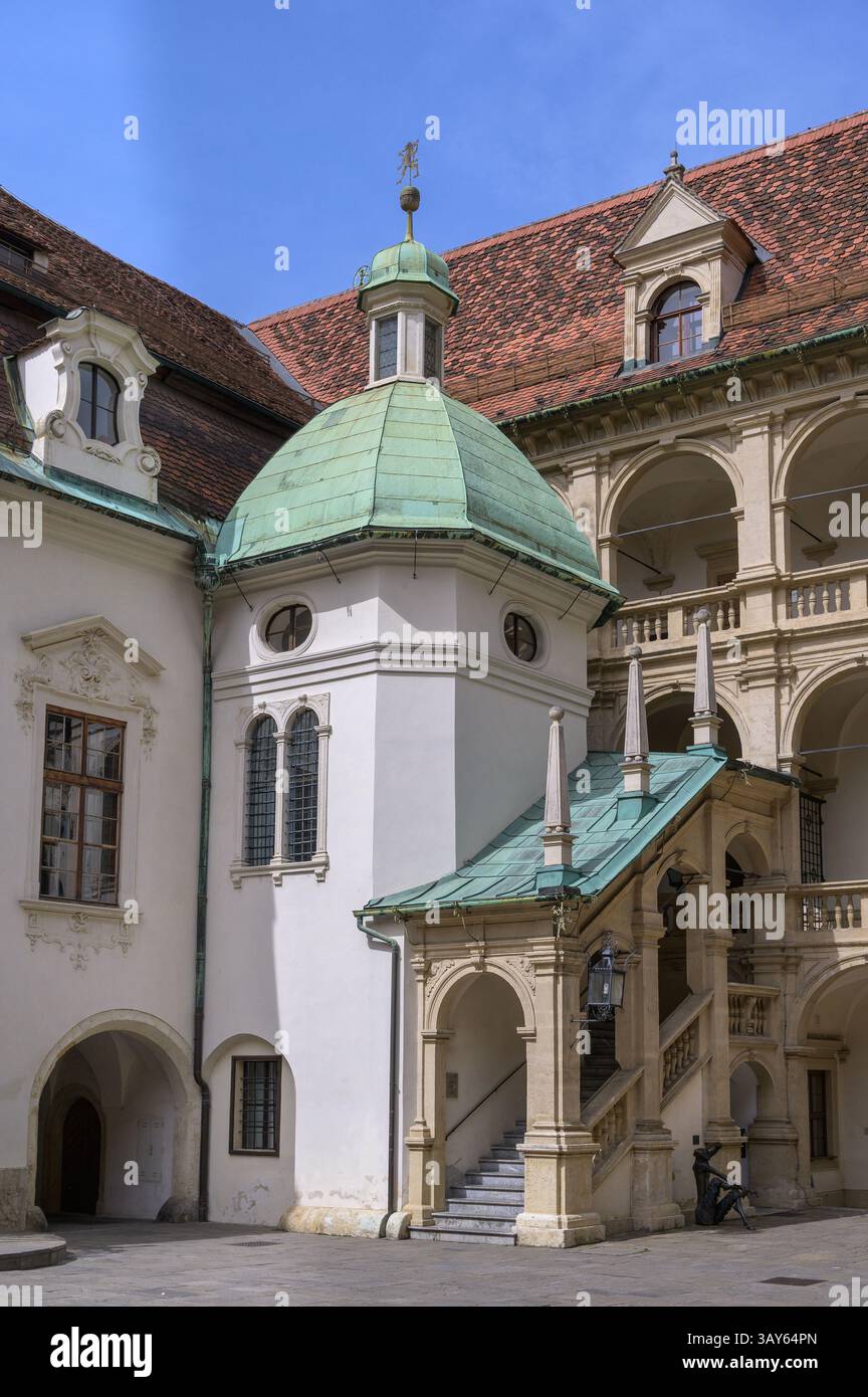 In the Graz Landhaus courtyard, a stunning building features intricate ...