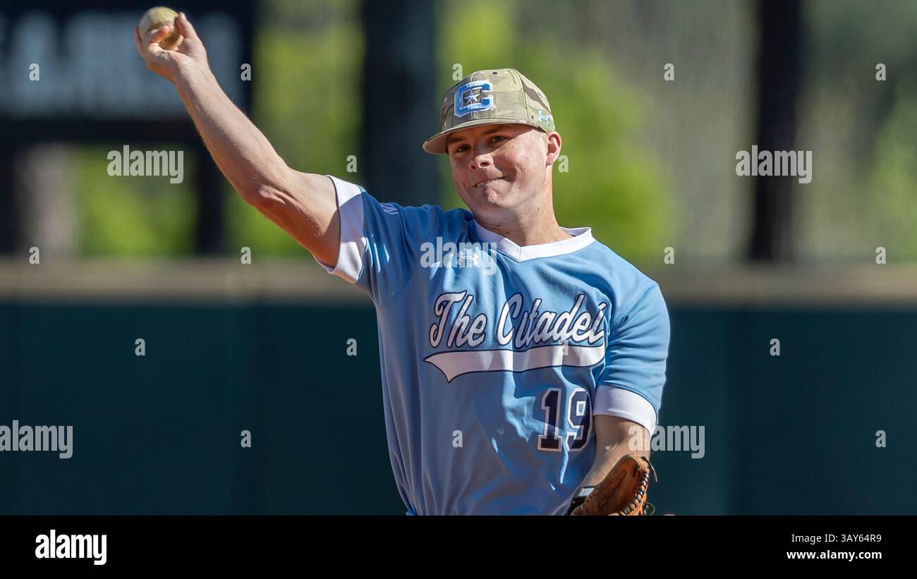 Citadel infielder Robbie Lane (19) during an NCAA baseball game on ...