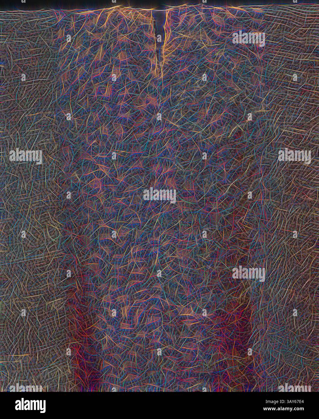 An abstract representation featuring intricate patterns that evoke a ...