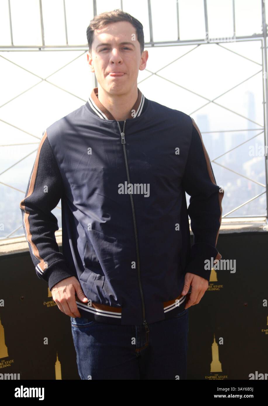 April 22, 2025, New York City, New York: (new) guaynaa visit the empire ...