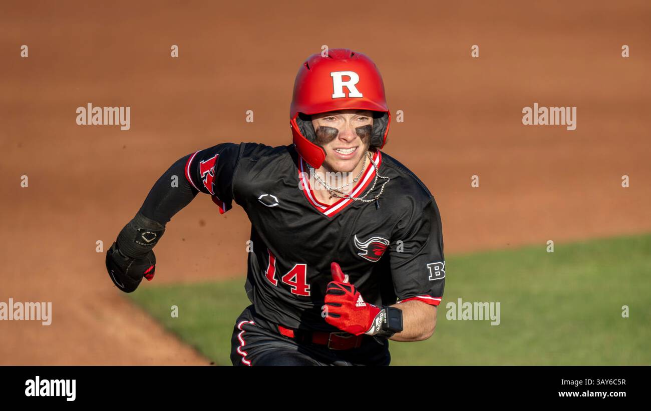 Rutgers infielder JT Thompson (14) during an NCAA baseball game on ...