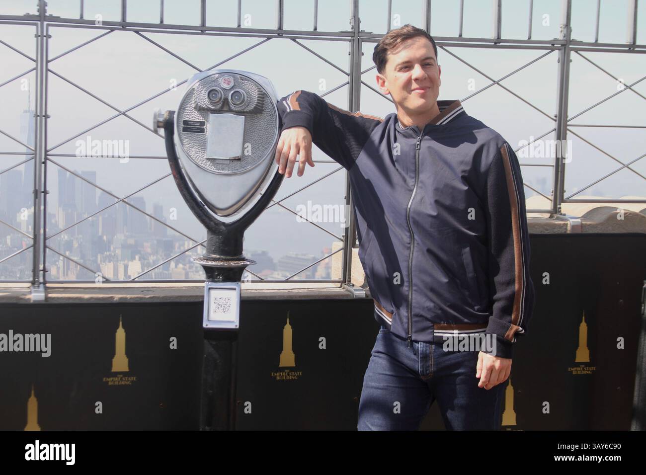 April 22, 2025, New York City, New York: (new) guaynaa visit the empire ...