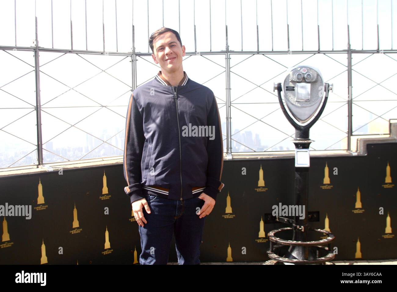 April 22, 2025, New York City, New York: (new) guaynaa visit the empire ...