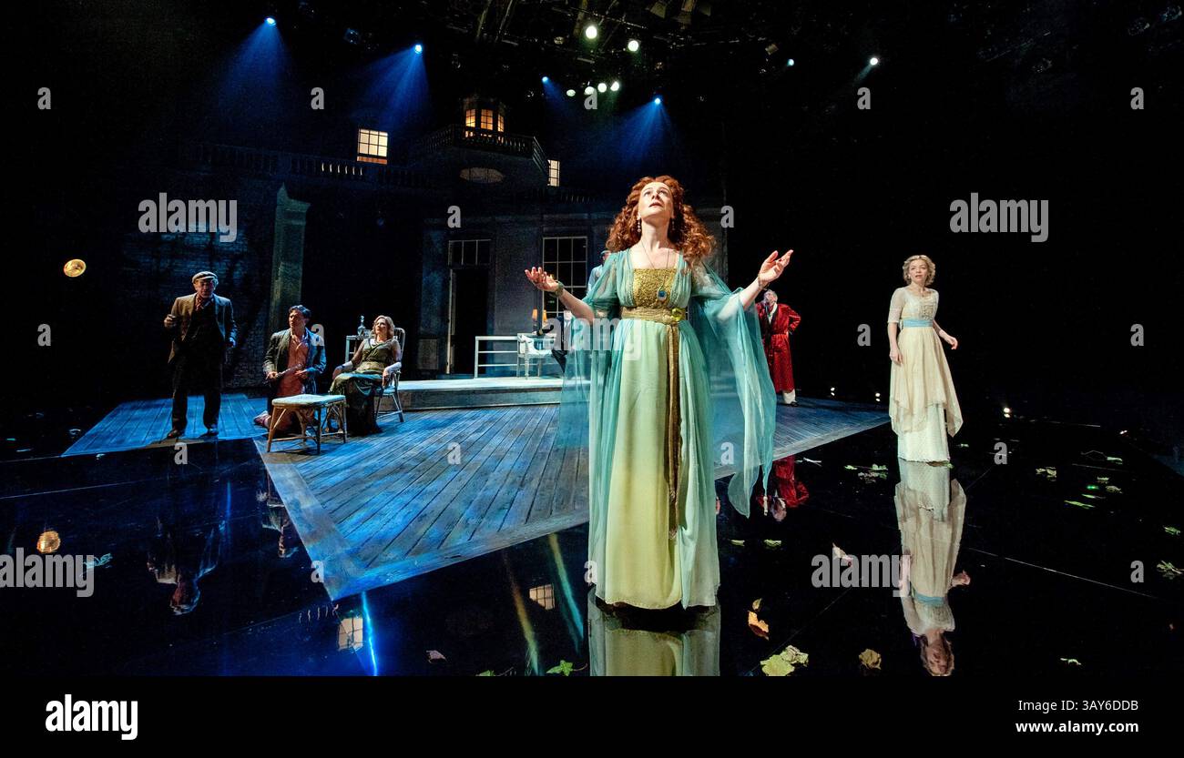 front, l-r: Emma Fielding (Hesione Hushabye), Fiona Button (Ellie Dunn ...