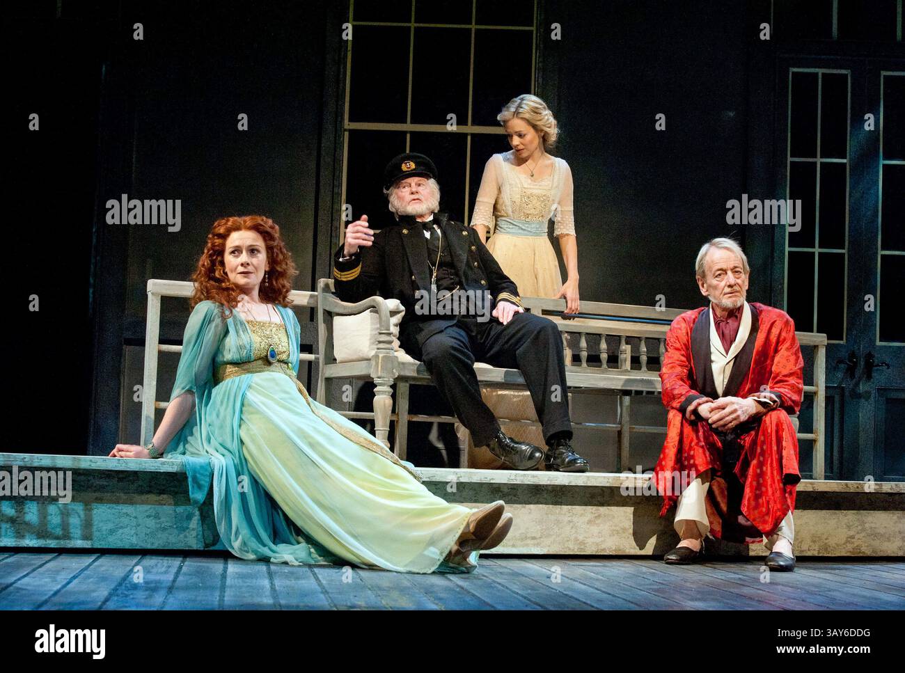 l-r: Emma Fielding (Hesione Hushabye), Derek Jacobi (Captain Shotover ...