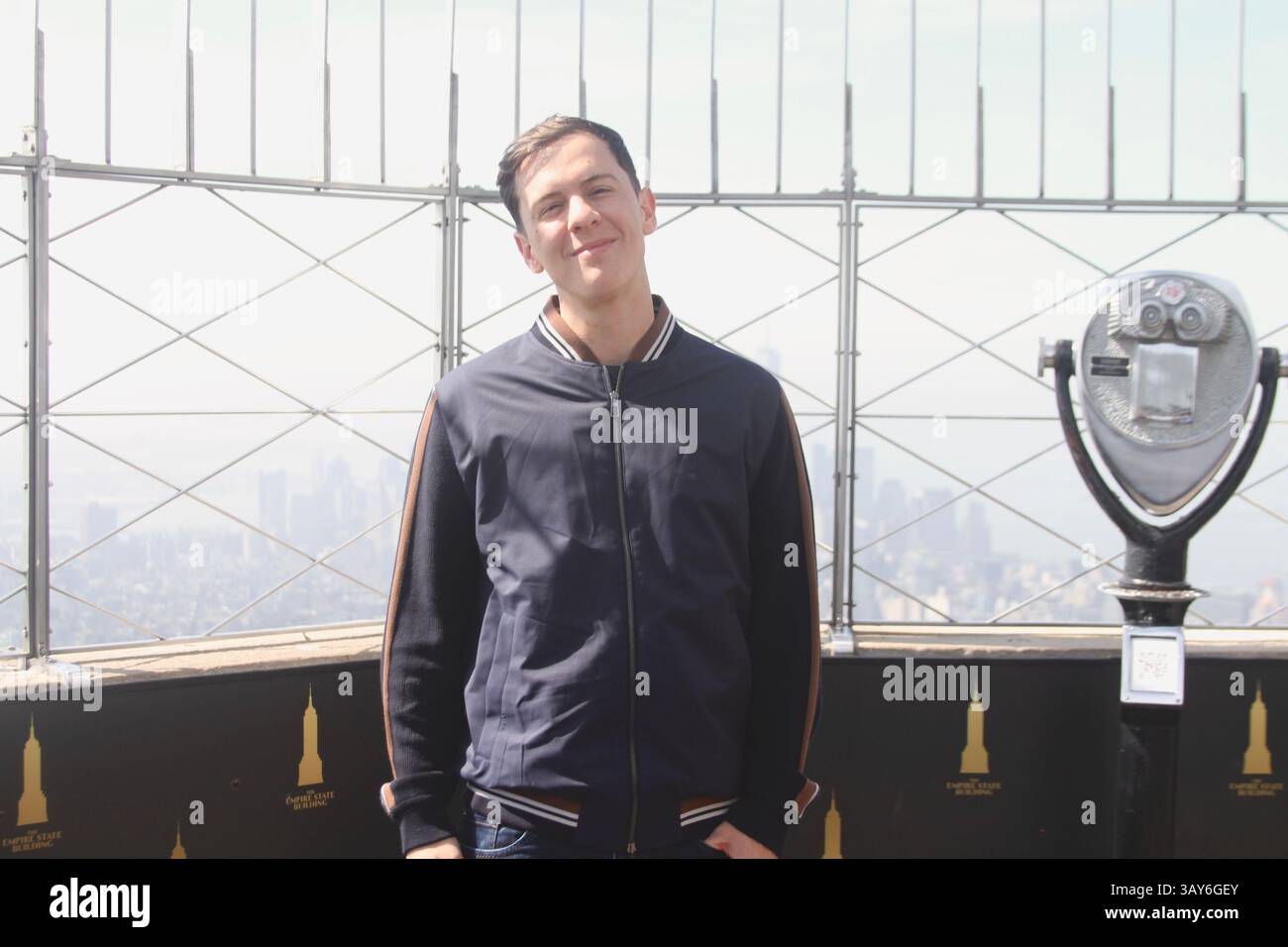 April 22, 2025, New York City, New York: (new) guaynaa visit the empire ...