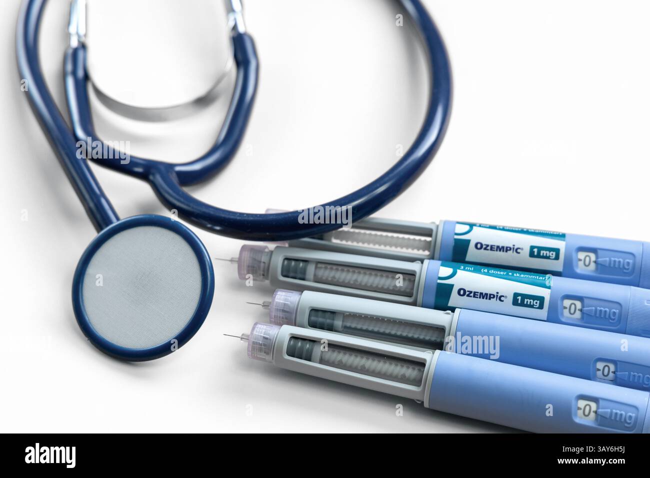 Blue Insulin injection pen for diabetics and weight loss. Copenhagen ...