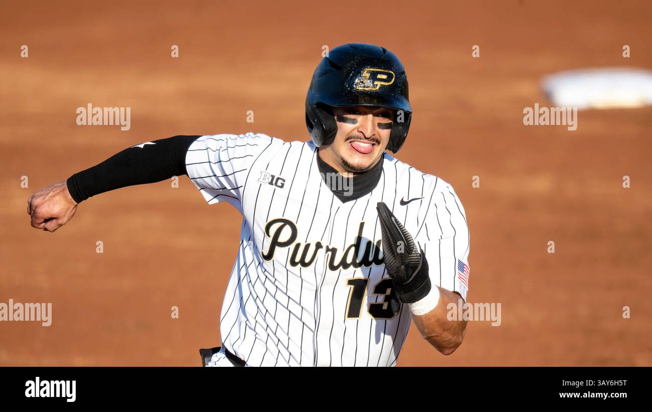Purdue utility Sergio DeCello (13) during an NCAA baseball game on ...