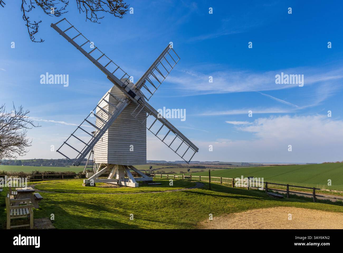 Great Chishill Windmill Stock Photo - Alamy