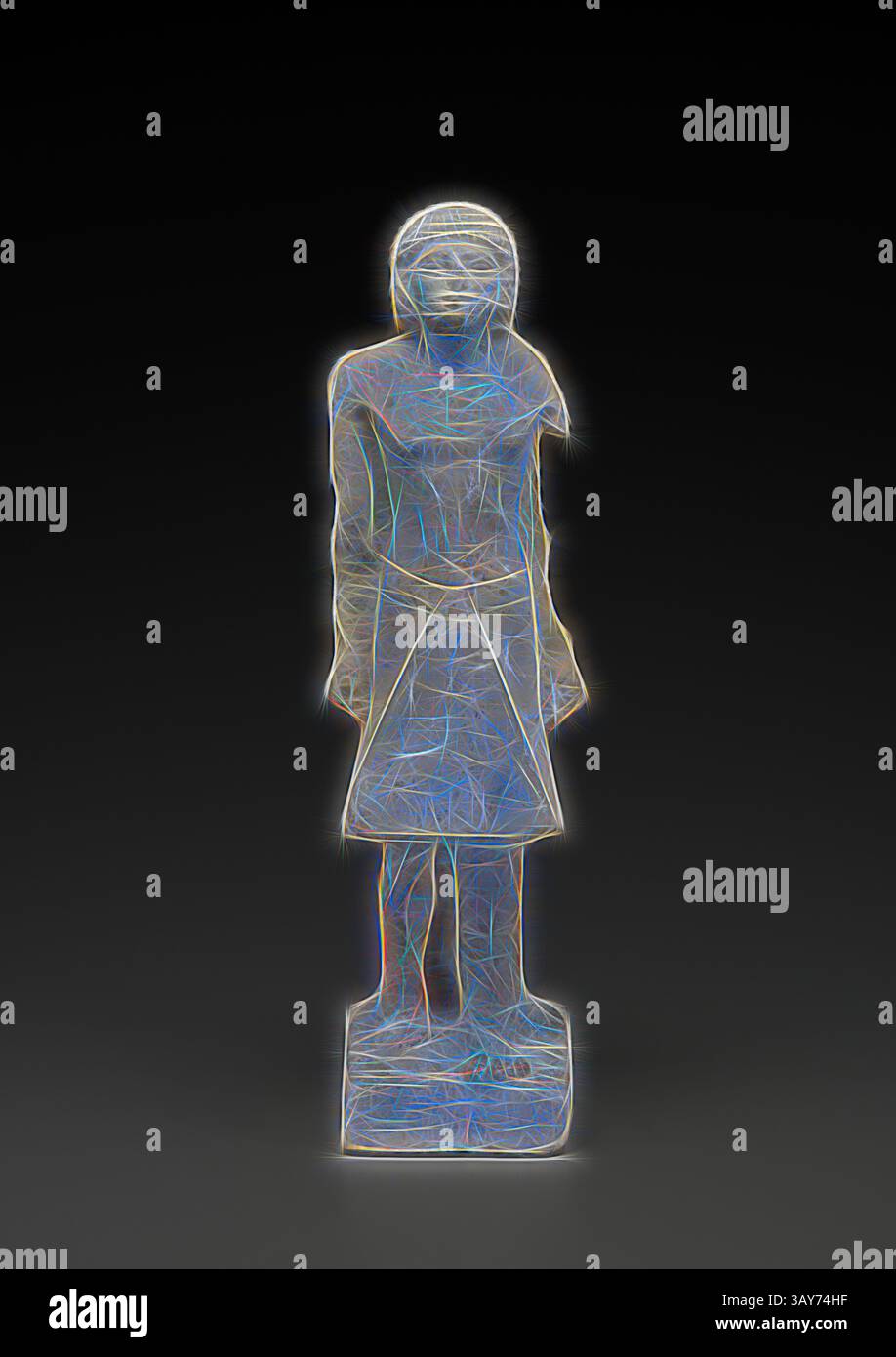 A stylized figure of a standing person, characterized by intricate ...