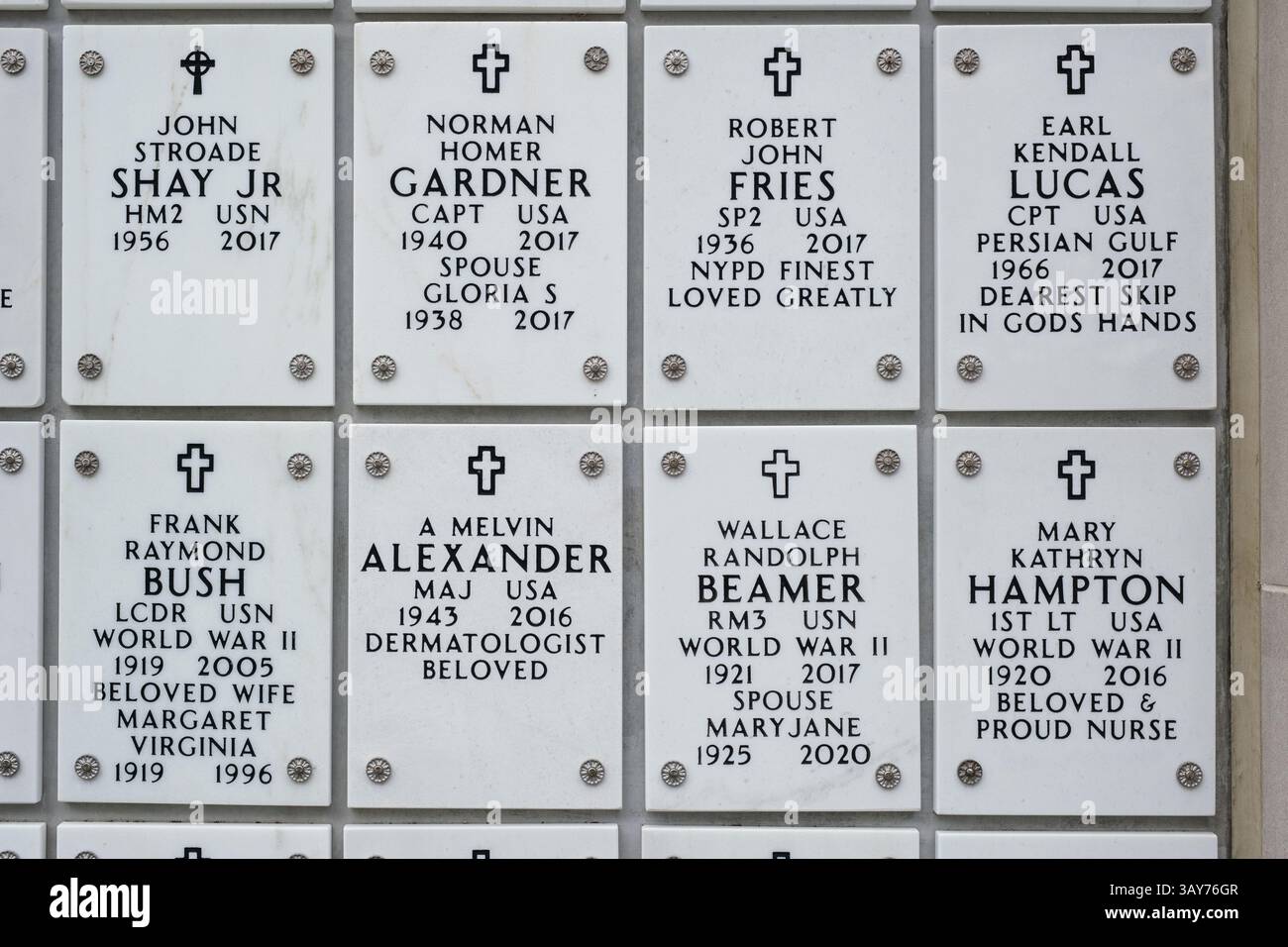 Arlington National Cemetery, Virginia, USA. Columbarium, Court Number 9 ...