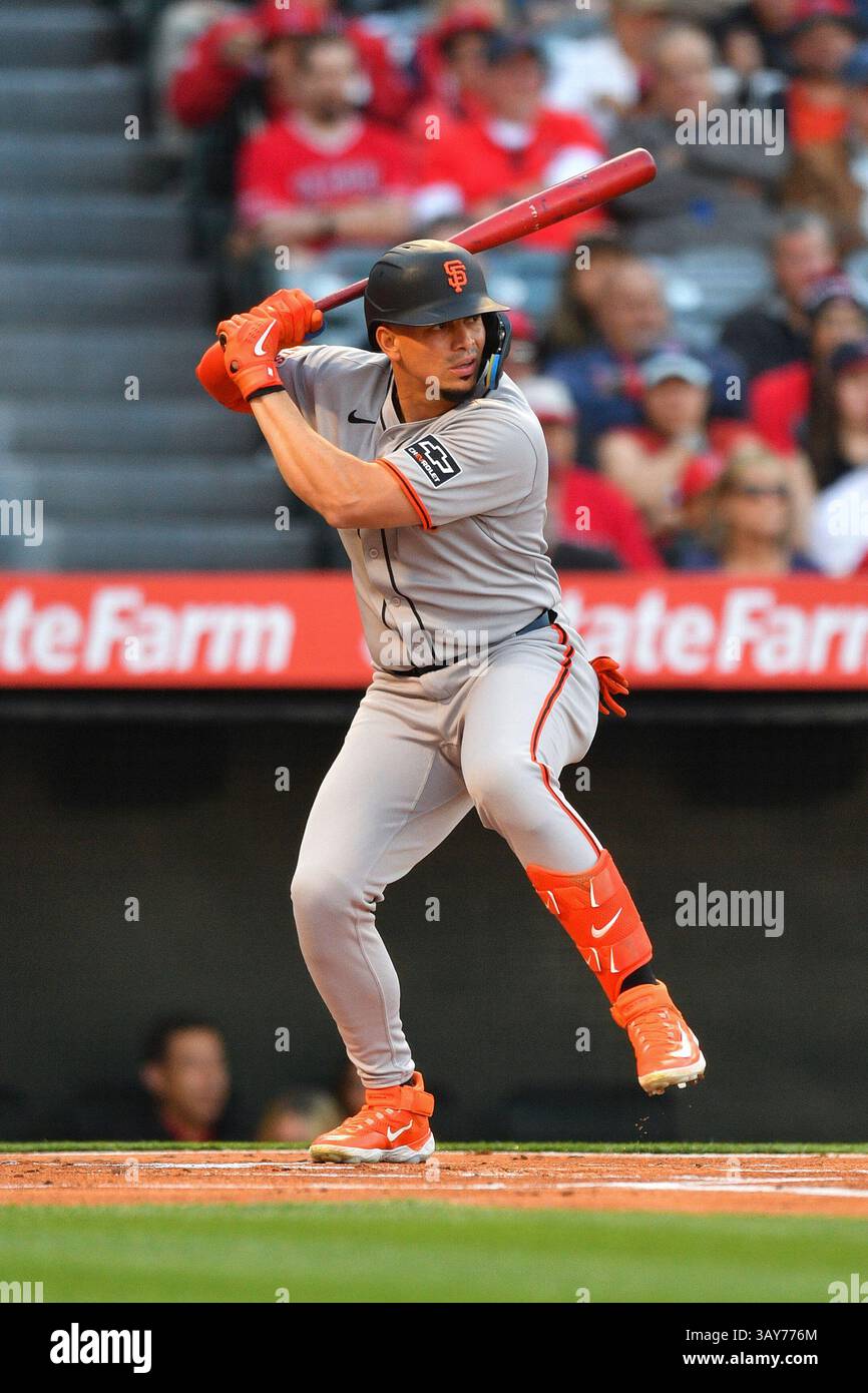 ANAHEIM, CA - APRIL 19: San Francisco Giants shortstop Willy Adames (2 ...