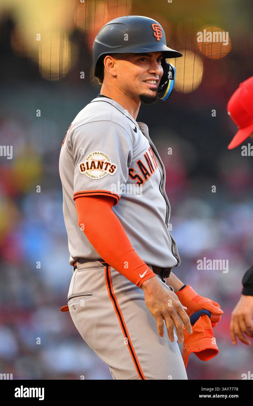 ANAHEIM, CA - APRIL 19: San Francisco Giants shortstop Willy Adames (2 ...