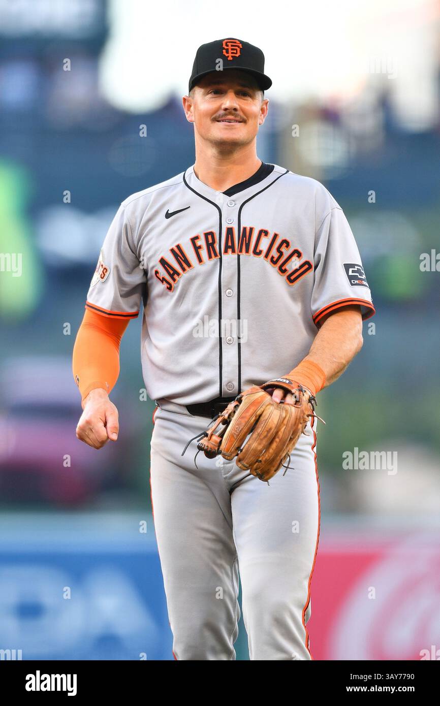 ANAHEIM, CA - APRIL 19: San Francisco Giants third baseman Matt Chapman ...