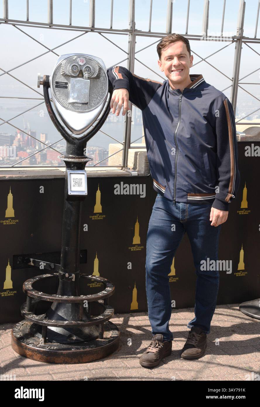 New York, NY, USA. 22nd Apr, 2025. Guaynaa visits the Empire State ...