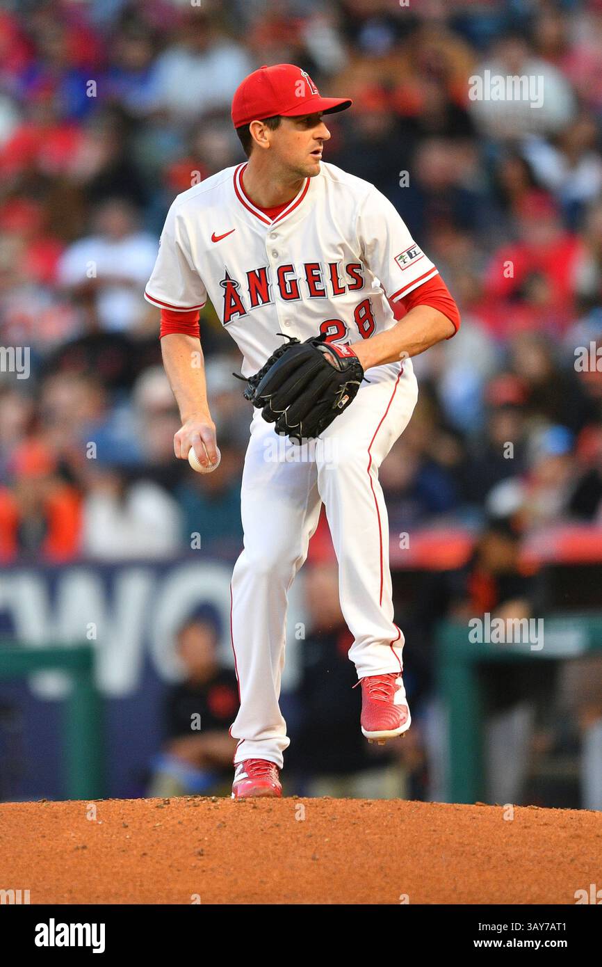 ANAHEIM, CA - APRIL 19: Los Angeles Angels pitcher Kyle Hendricks (28 ...