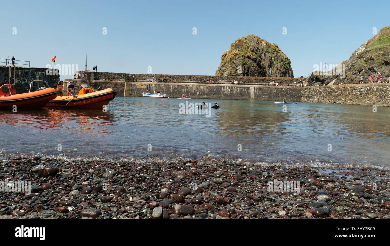 Mullion Cove is a tiny village in Cornwall, UK Stock Photo - Alamy