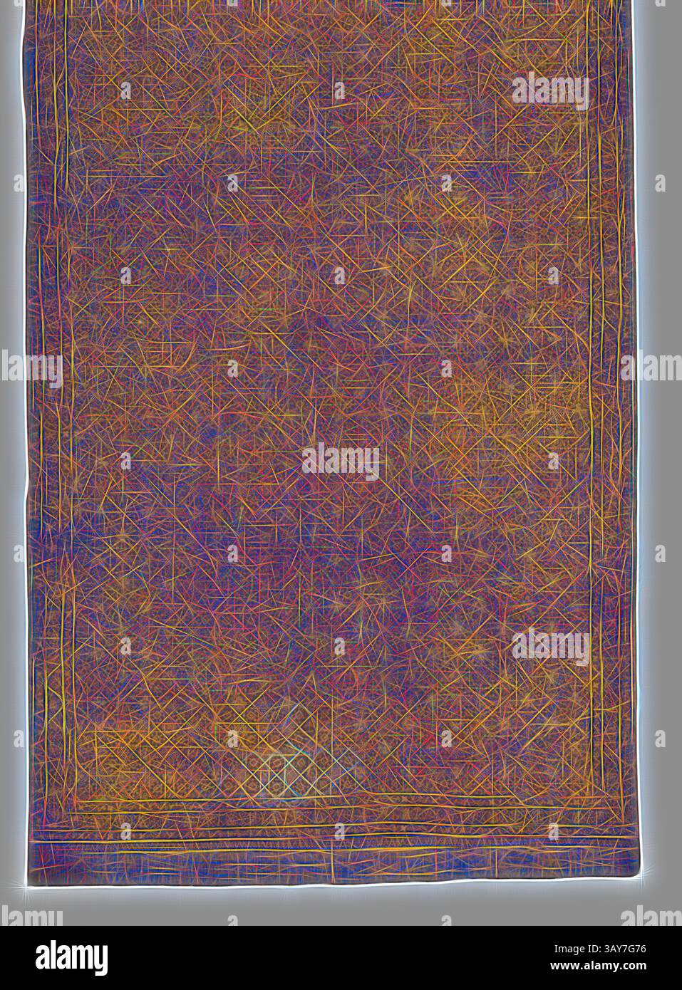 An abstract design featuring intricate geometric patterns and vibrant ...