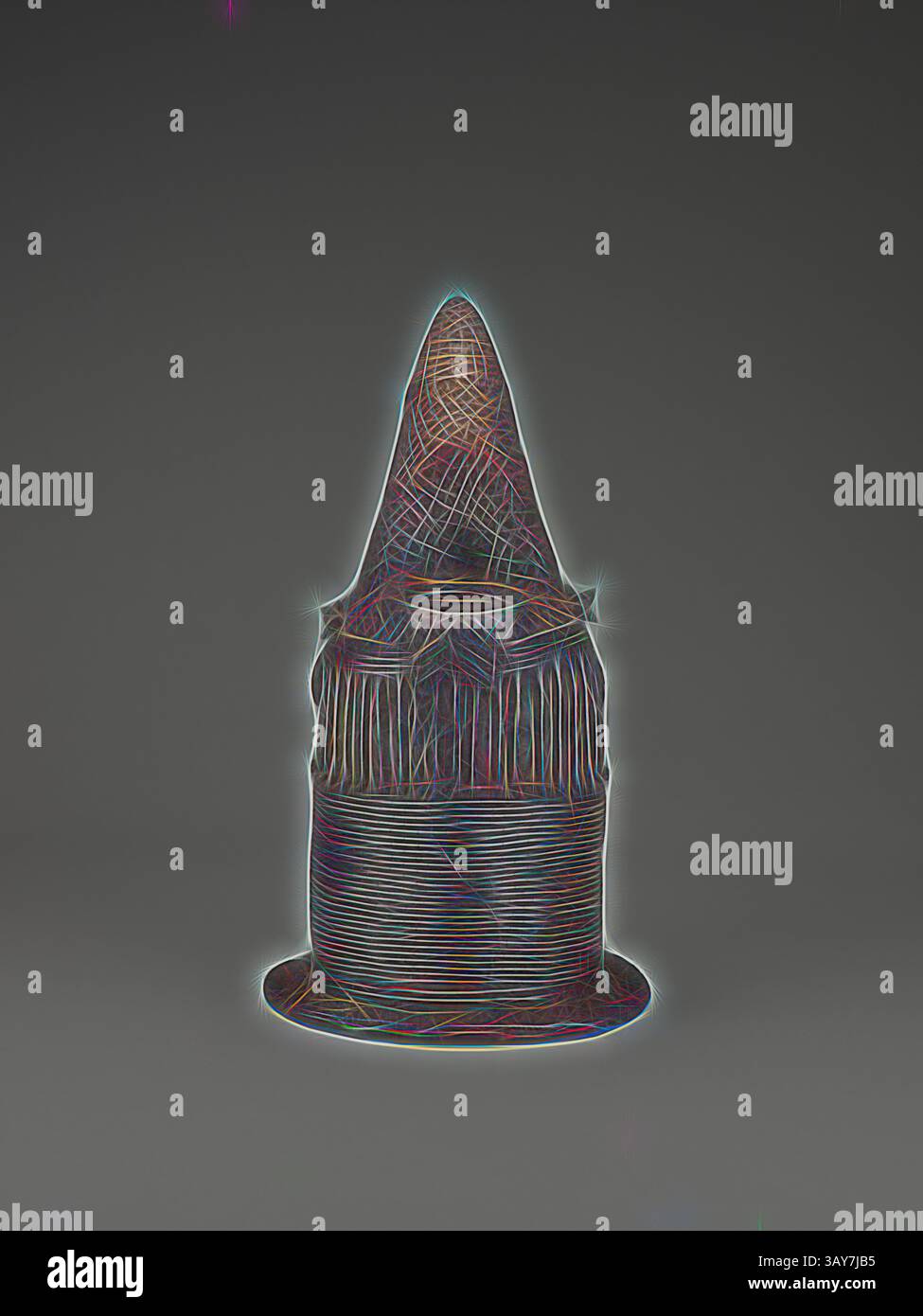 An intricately designed thimble showcases detailed patterns and ...