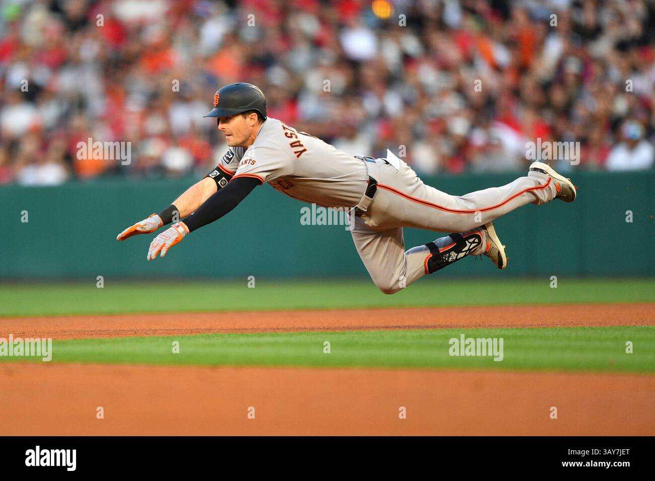 ANAHEIM, CA - APRIL 19: San Francisco Giants right fielder Mike ...