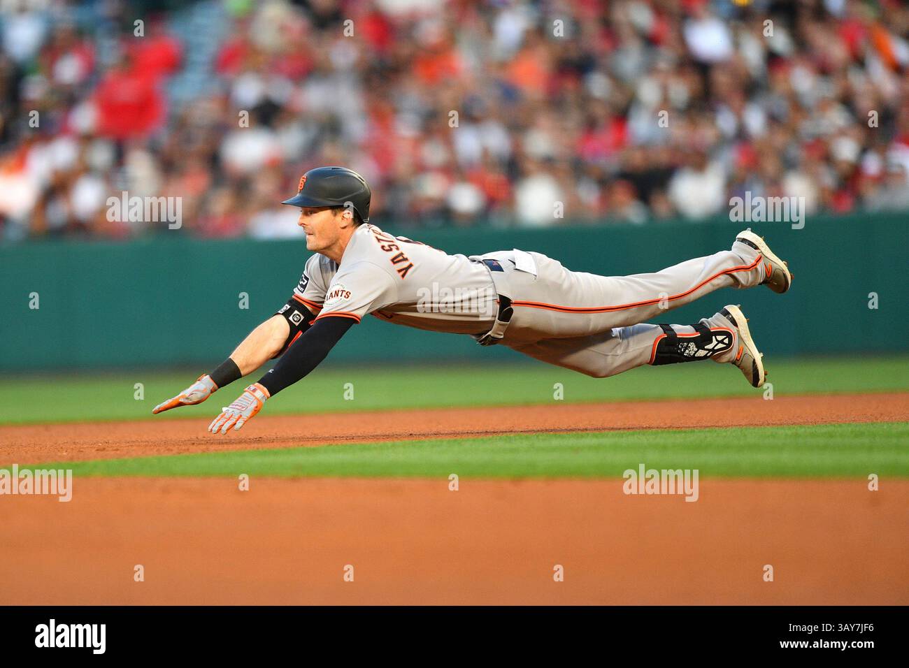 ANAHEIM, CA - APRIL 19: San Francisco Giants right fielder Mike ...