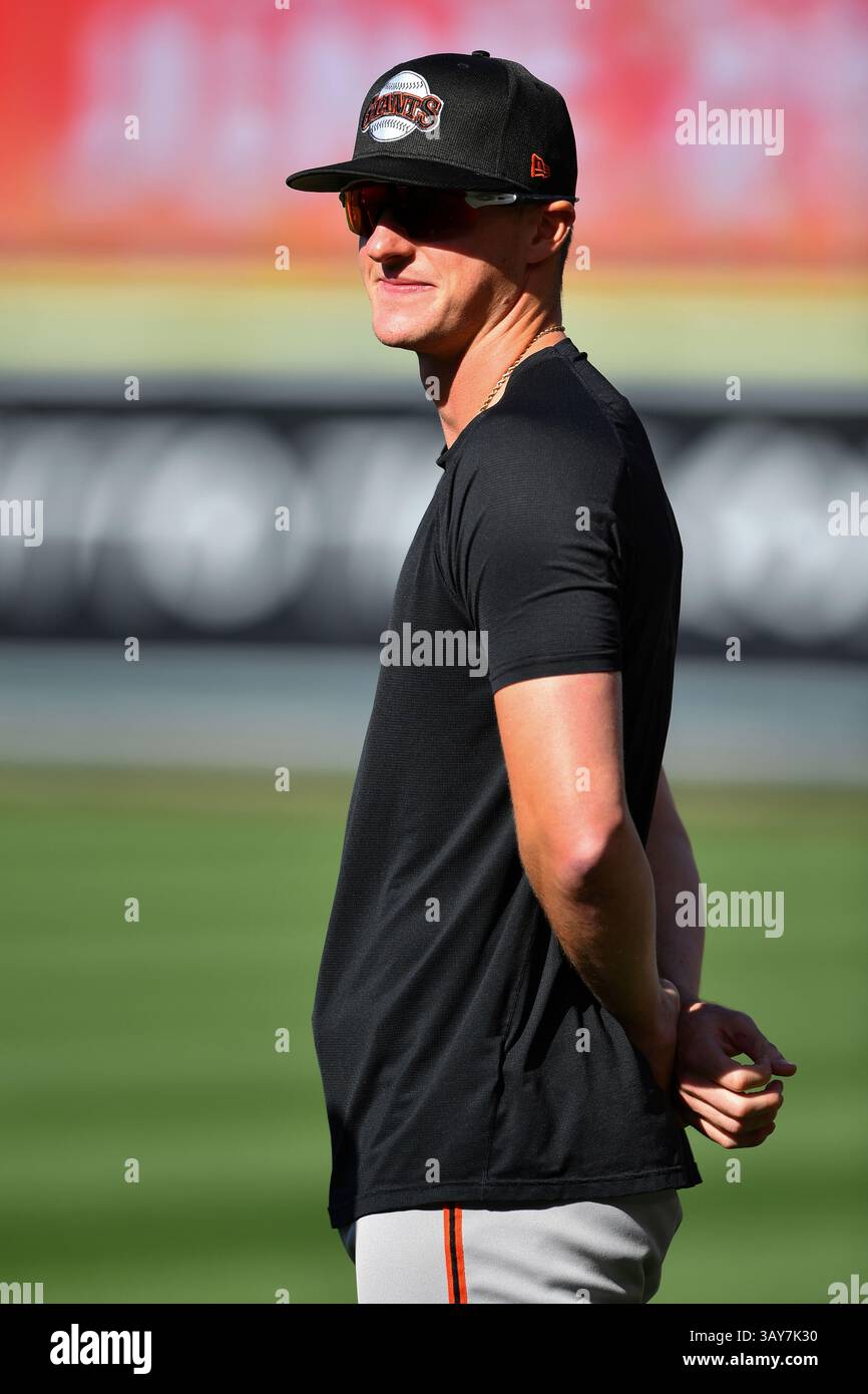 ANAHEIM, CA - APRIL 19: San Francisco Giants second baseman Tyler ...