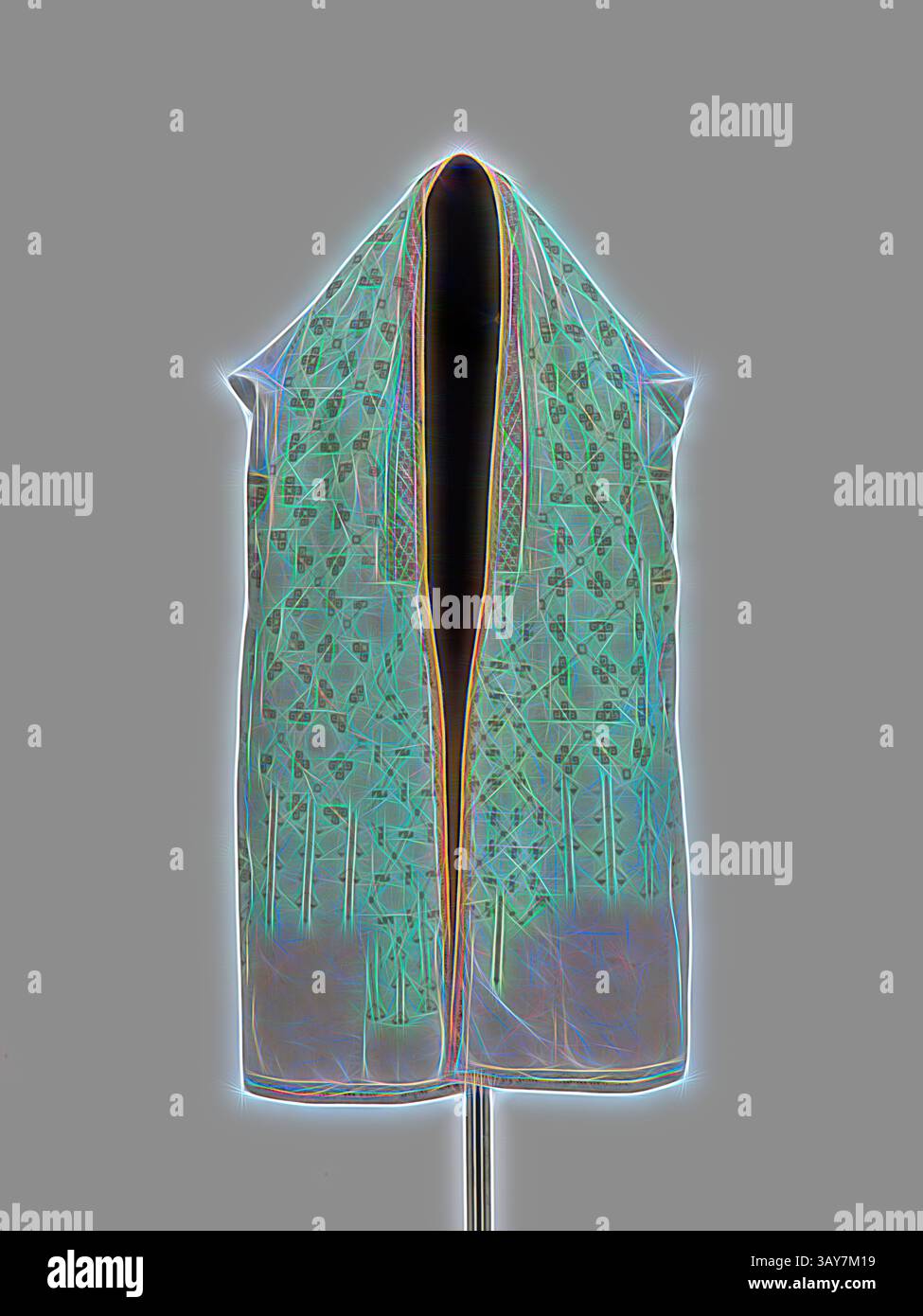 A delicate garment featuring intricate patterns, designed with a ...