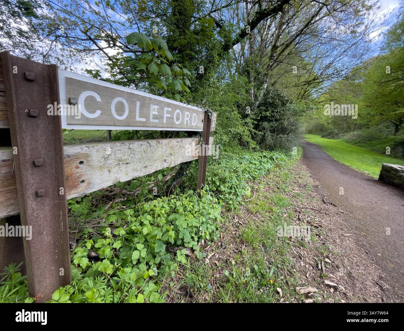Sign for the old Coleford to Lydney and Lydbrook railway tramway at ...