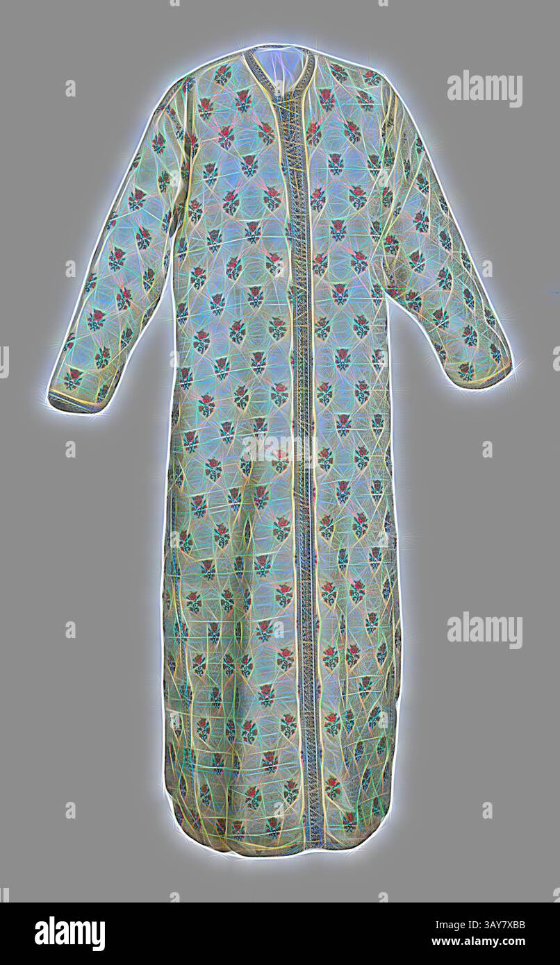 A traditional garment with intricate floral patterns and a loose ...