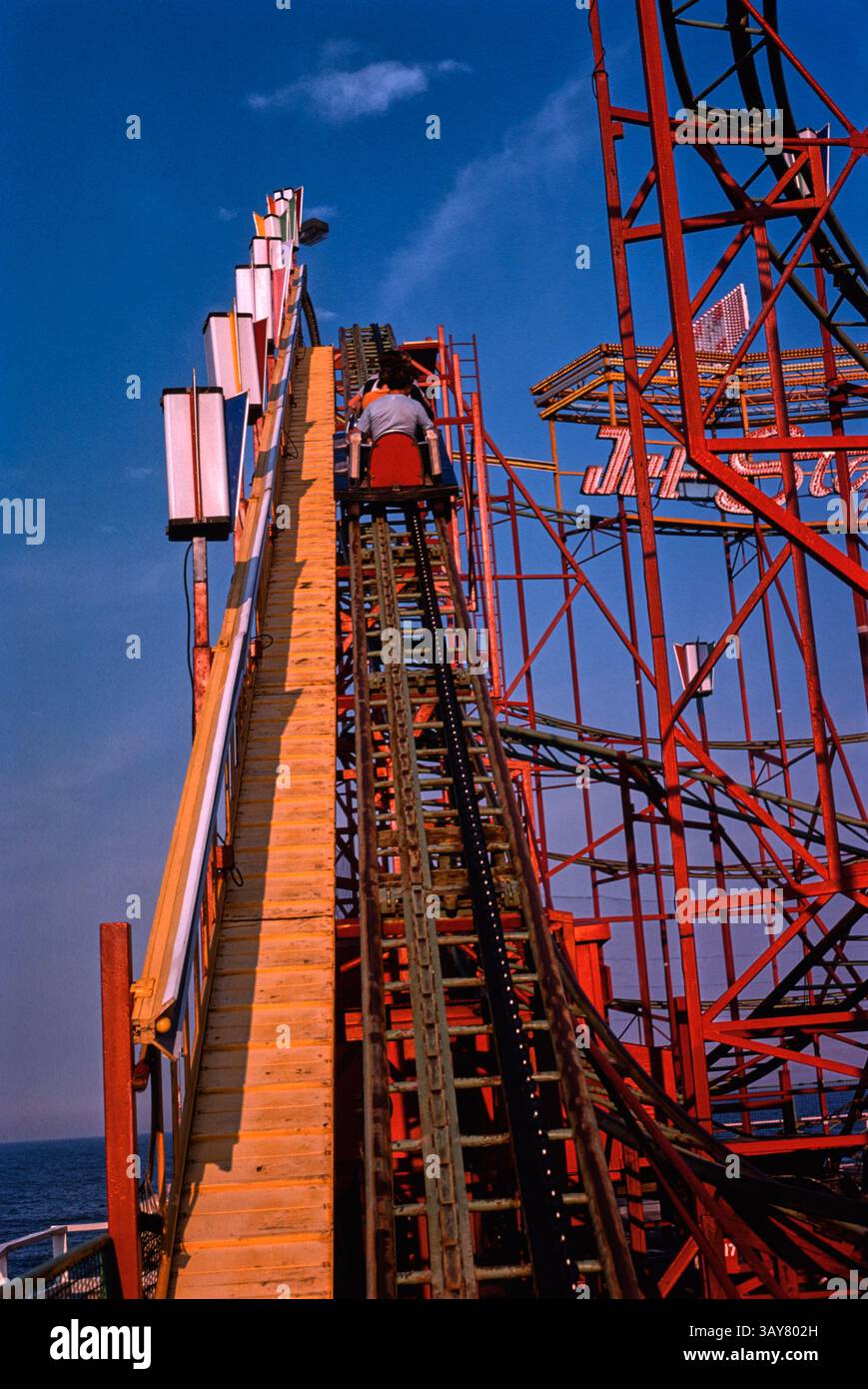 Jet Star roller coaster, Seaside Heights, New Jersey (1978). Photo by ...