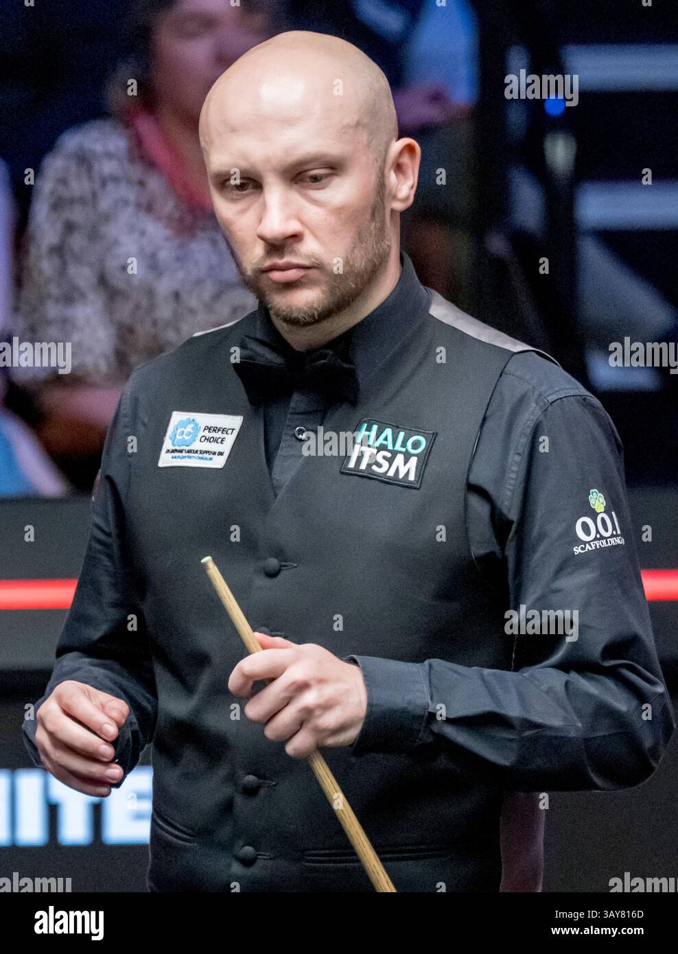 Zak Surety during his match against Ding Junhui, on day four of the ...