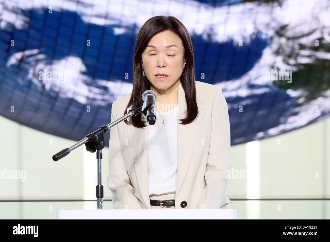 Tokyo, Japan. 22nd Apr, 2025. Chieko Asakawa, Japanese blind scientist and chief executive ...